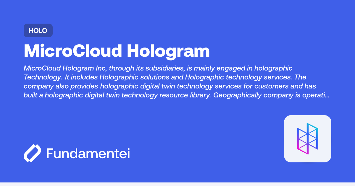 HOLO - MicroCloud Hologram | Fundamentei