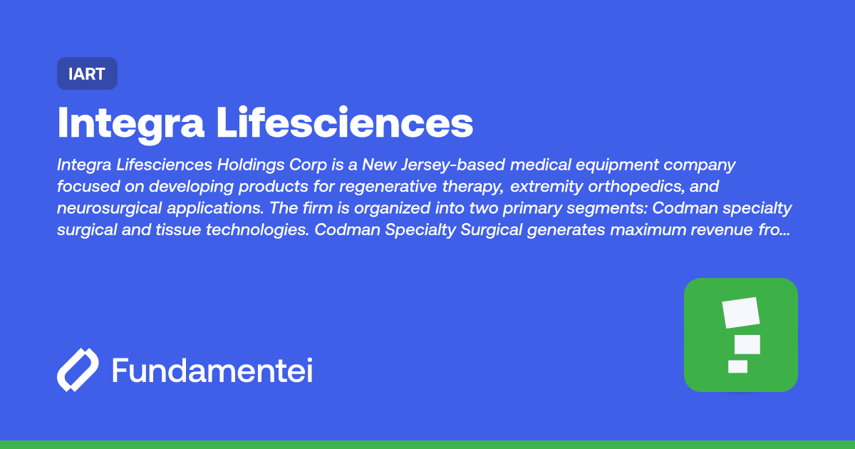 IART - Integra Lifesciences | Fundamentei