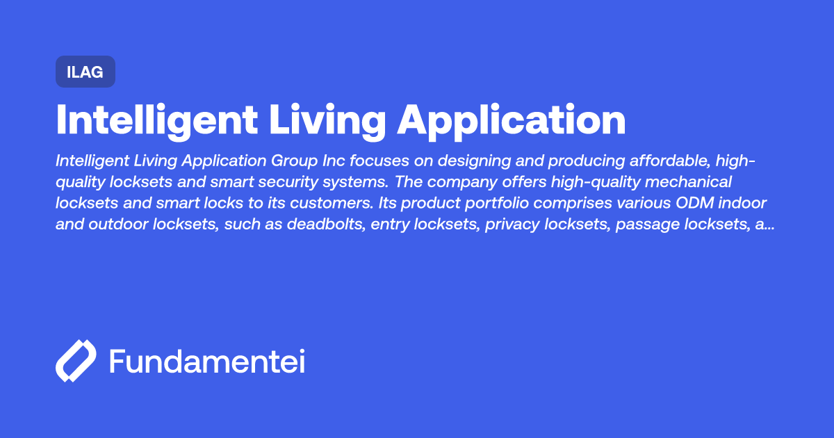 ILAG - Intelligent Living | KPIs | Fundamentei