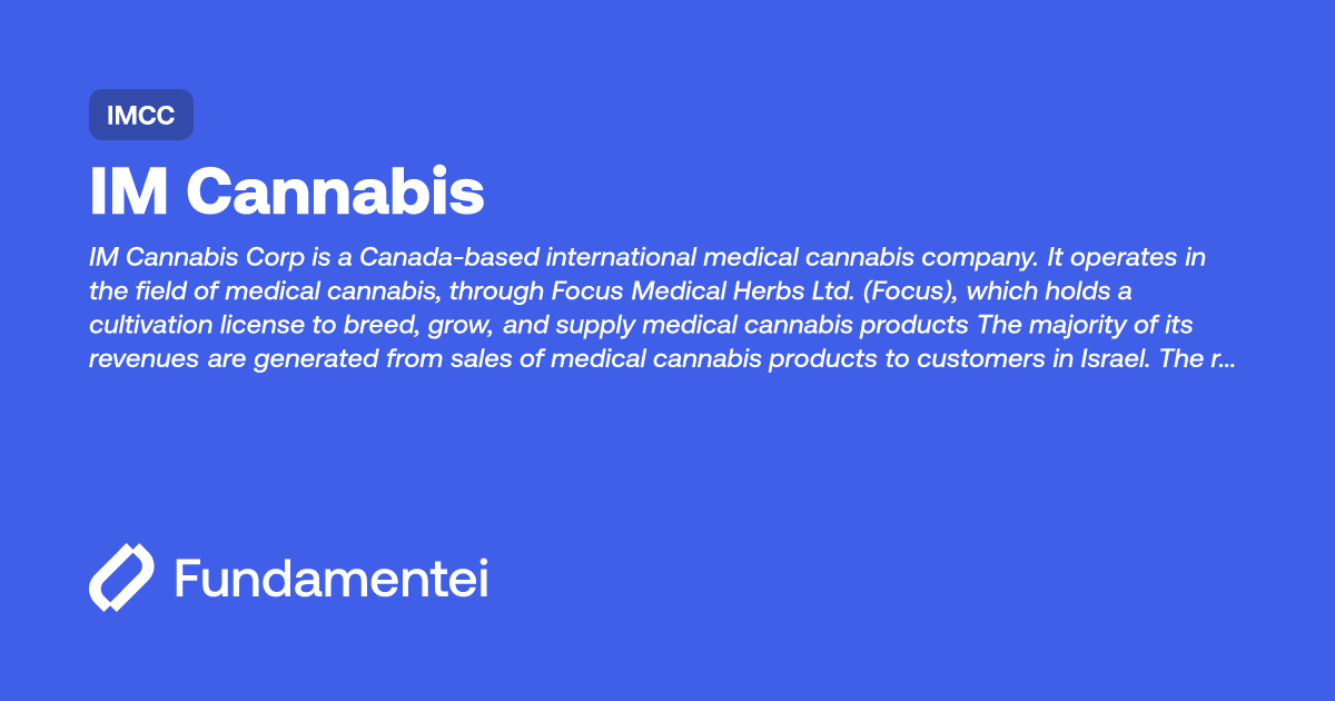 IMCC - IM Cannabis | KPIs | Fundamentei