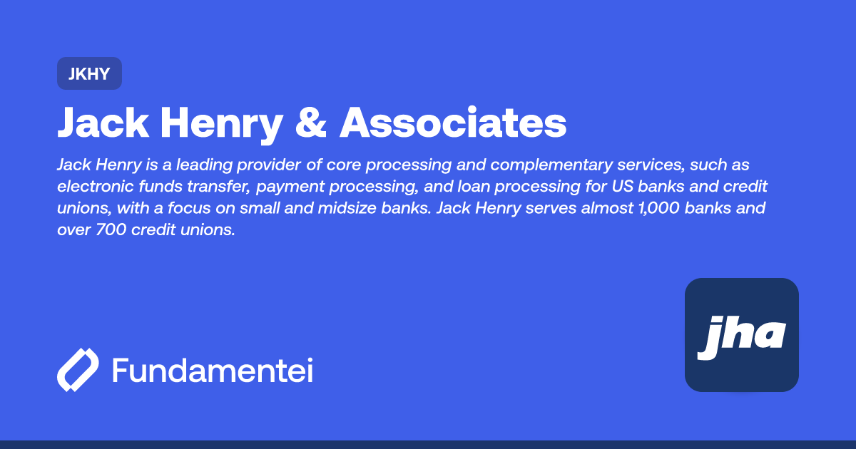 JKHY - Jack Henry & Associates | Fundamentei