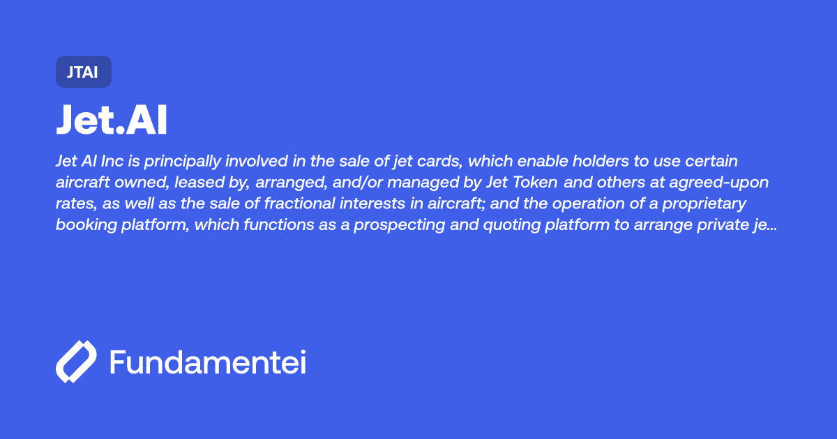 JTAI - Jet AI | Fundamentei