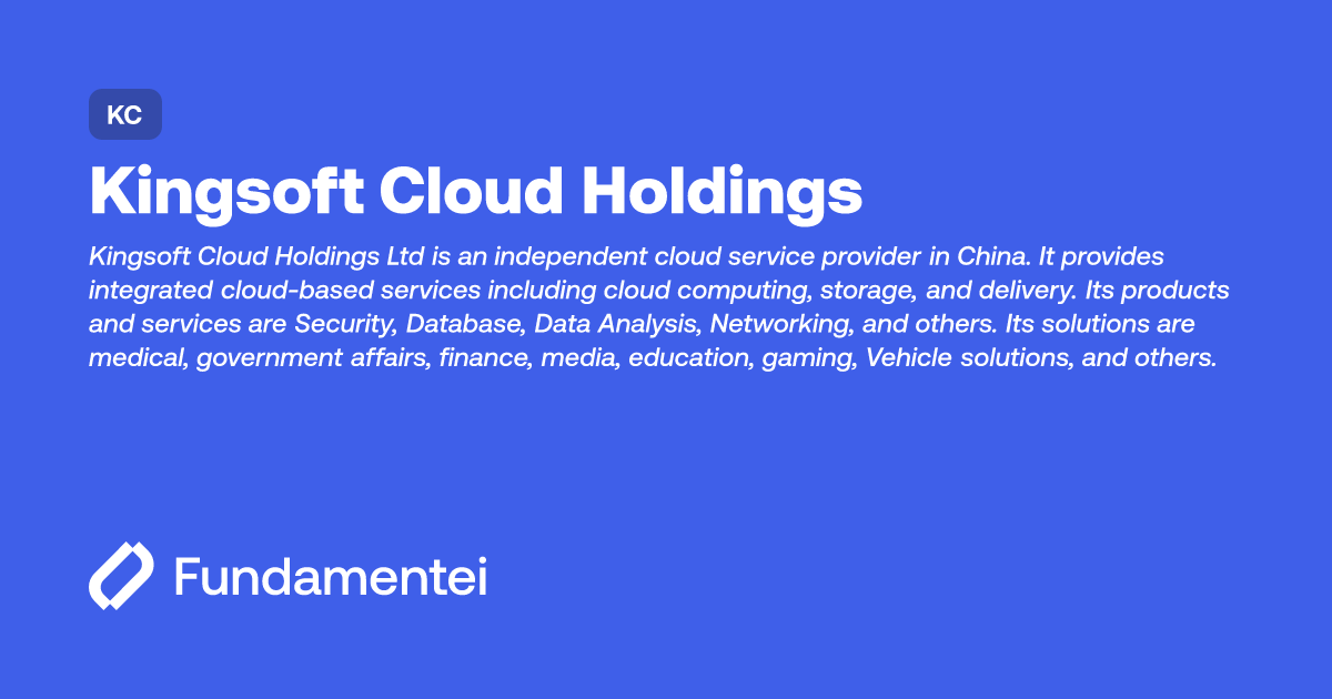 KC - Kingsoft Cloud Hldgs | KPIs | Fundamentei