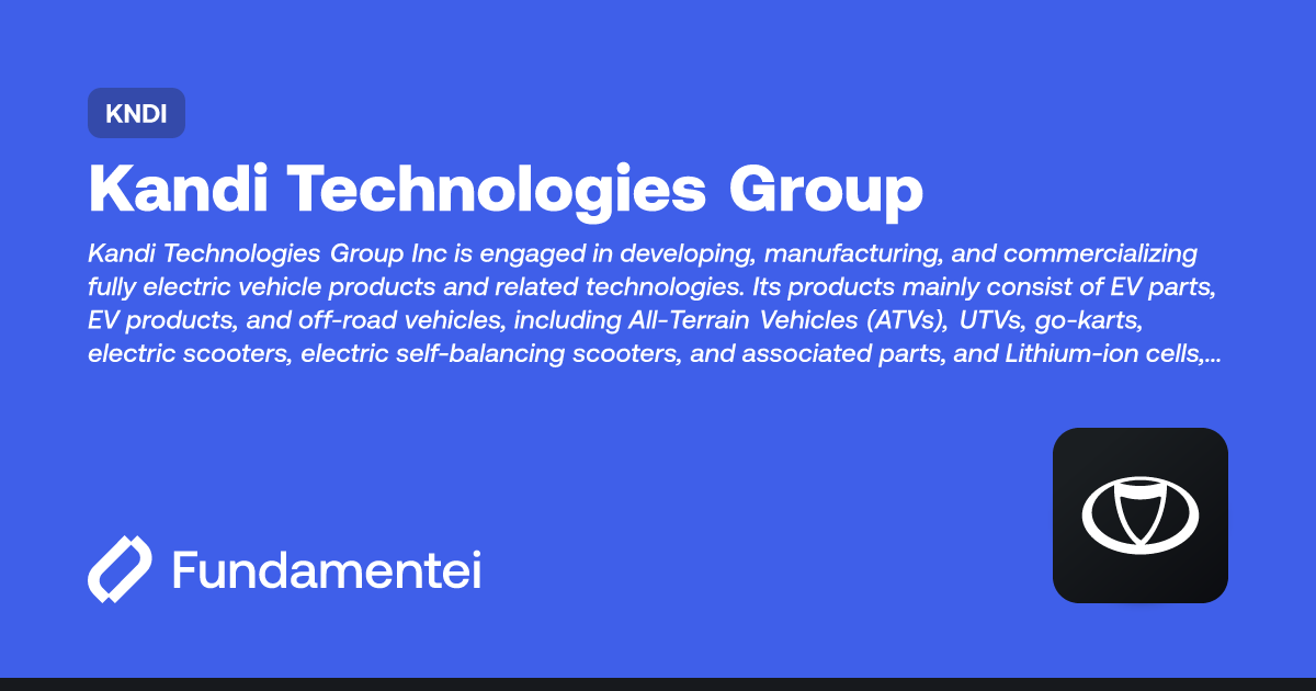 KNDI - Kandi Technologies Group | KPIs | Fundamentei