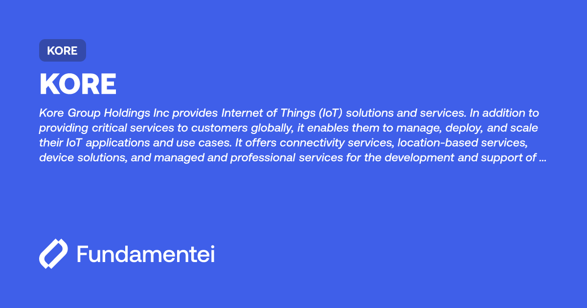 KORE - Kore Group Holdings | Fundamentei