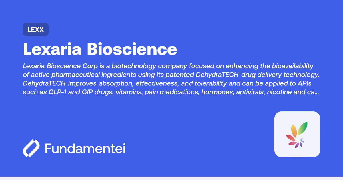 LEXX - Lexaria Bioscience | Fundamentei