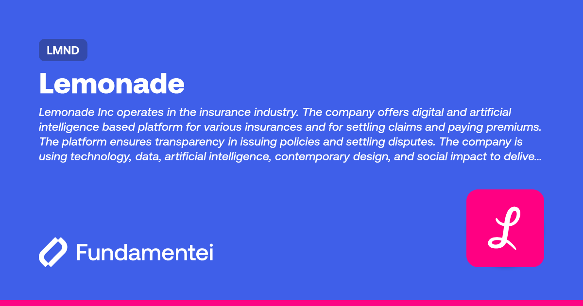 LMND - Lemonade | Fundamentei