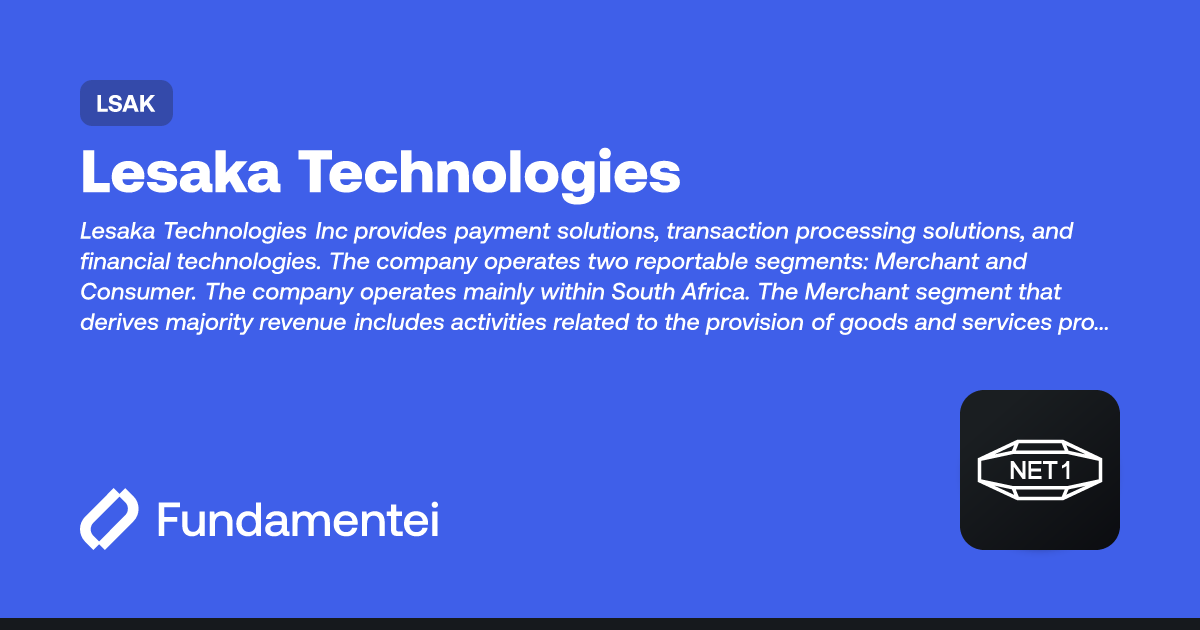 LSAK - Lesaka Technologies | Fundamentei