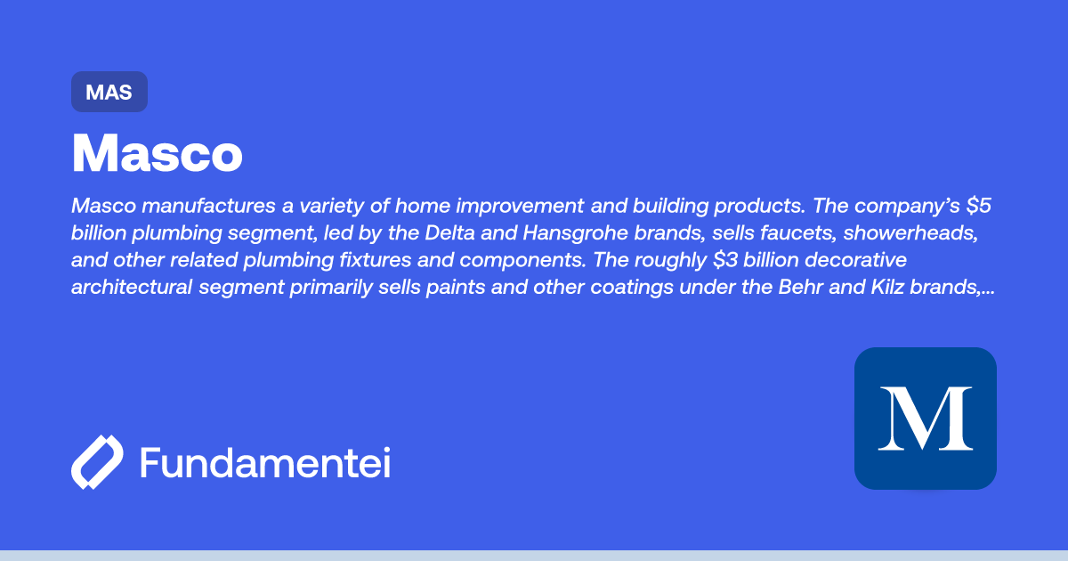 MAS - Masco | Fundamentei