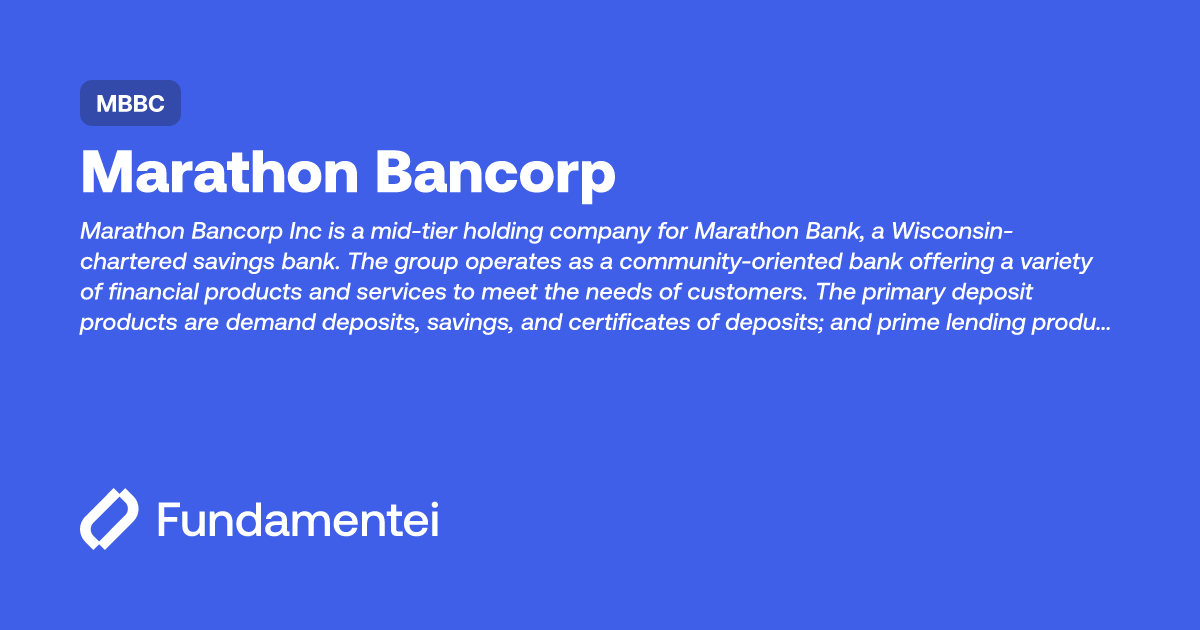 MBBC - Marathon Bancorp | Fundamentei
