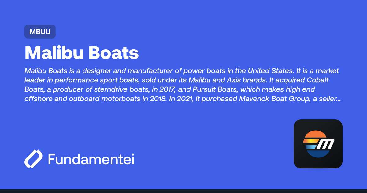 MBUU - Malibu Boats | KPIs | Fundamentei