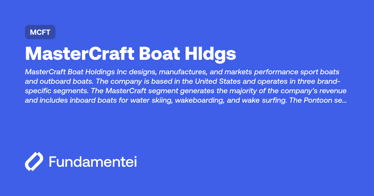 MCFT - MasterCraft Boat Hldgs | Fundamentei
