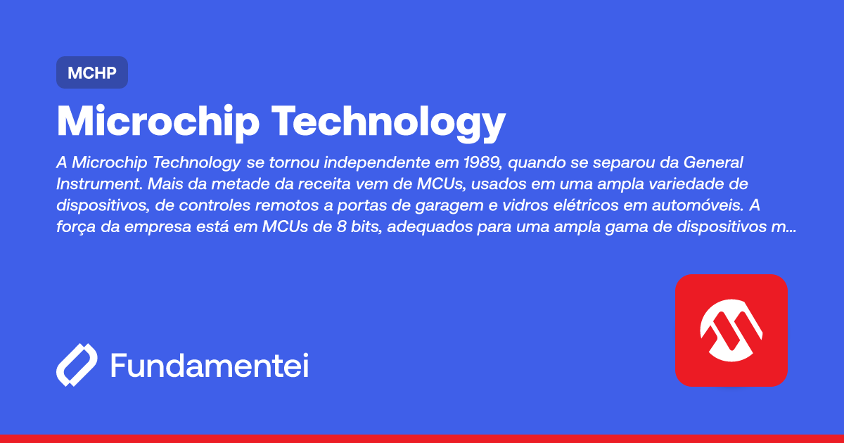 Mchp Microchip Technology Cotação Fundamentei
