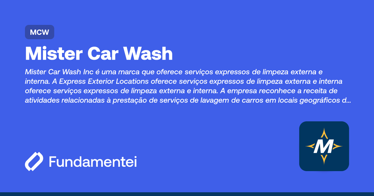 MCW - Mister Car Wash | Fundamentei