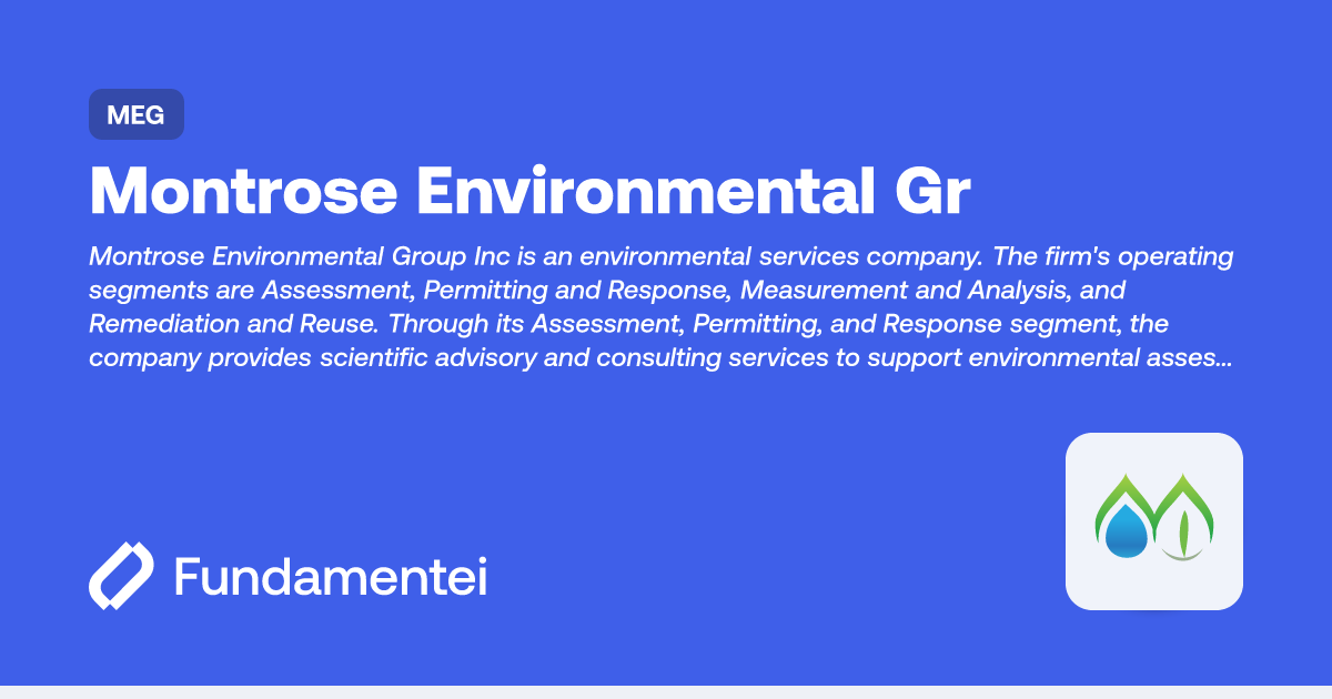 MEG - Montrose Environmental Gr | Fundamentei