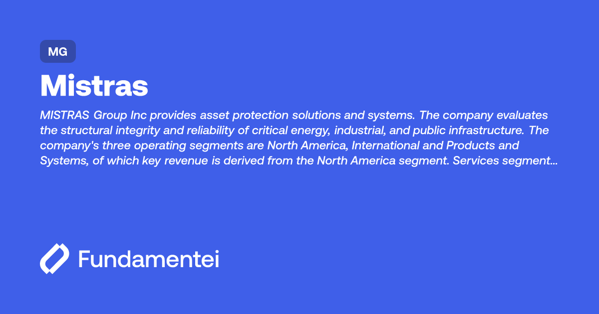 MG - MISTRAS Group | Fundamentei