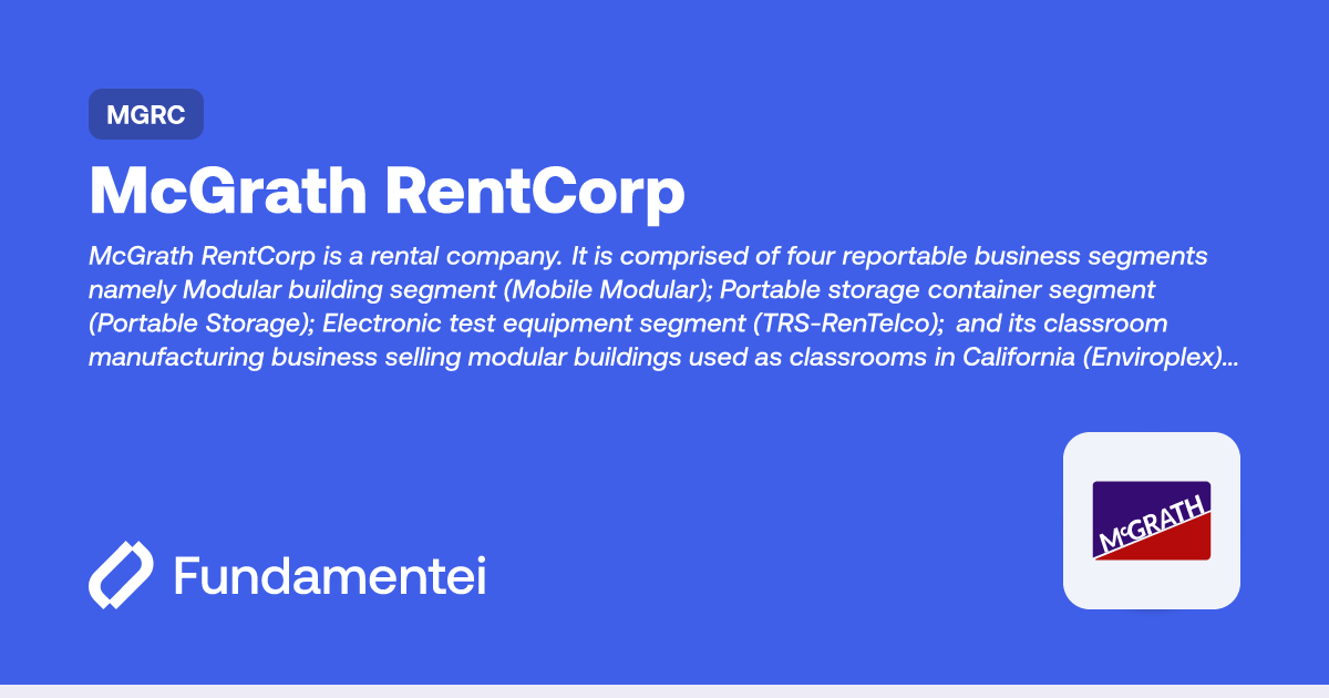 MGRC - McGrath RentCorp | Dividends | Fundamentei