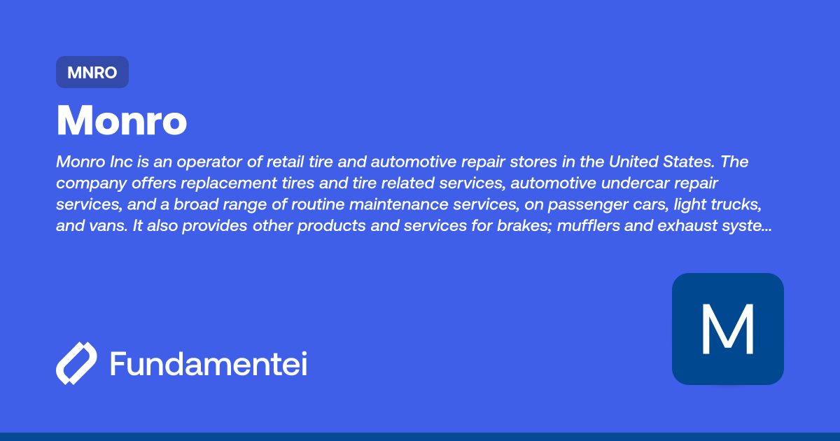 MNRO - Valuation | Fundamentei