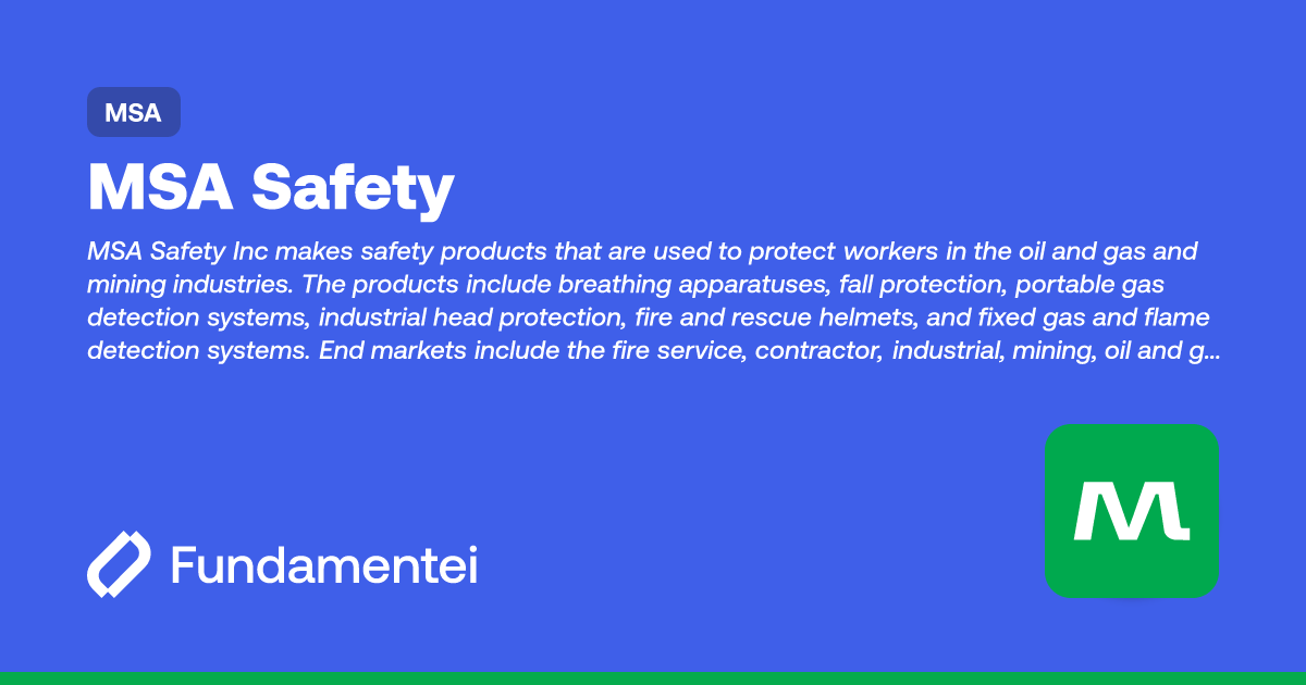 MSA - MSA Safety | Fundamentei
