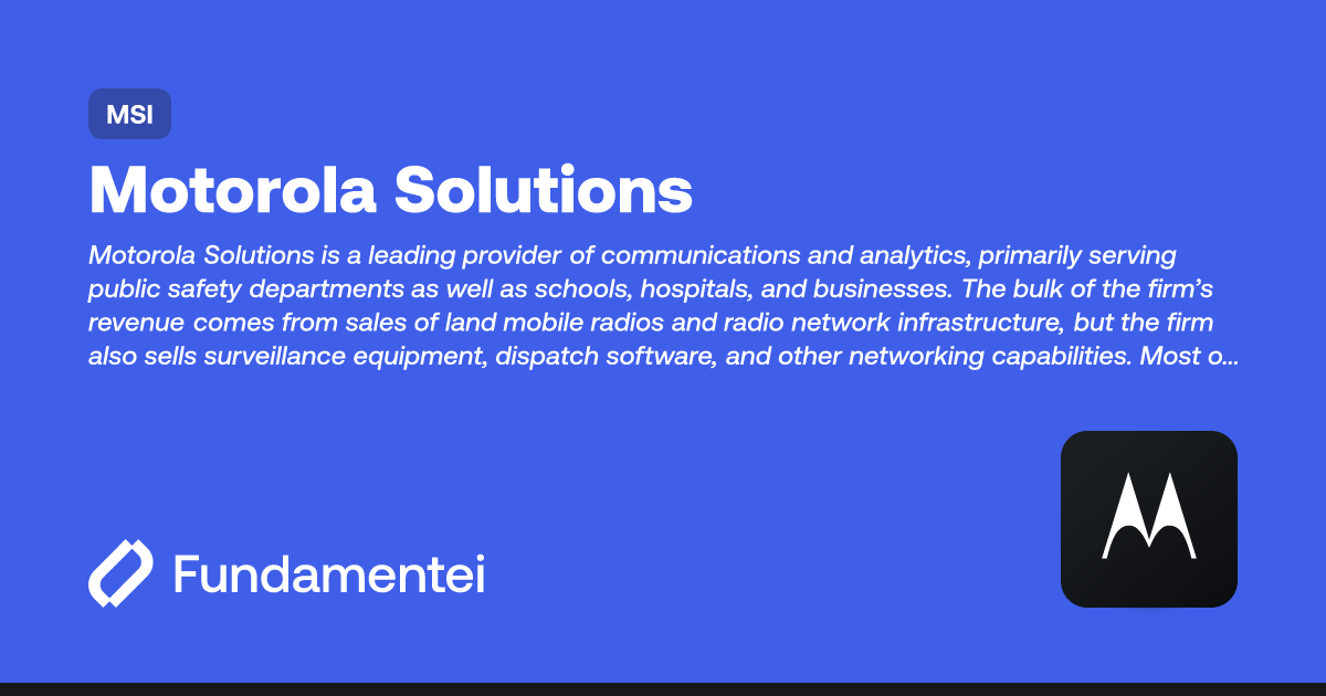 MSI - Motorola Solutions | Fundamentei