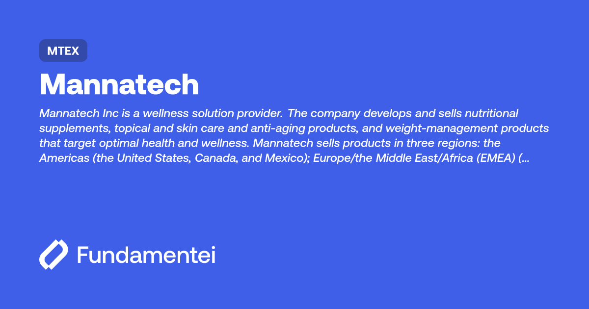 MTEX - Mannatech | Price | Fundamentei
