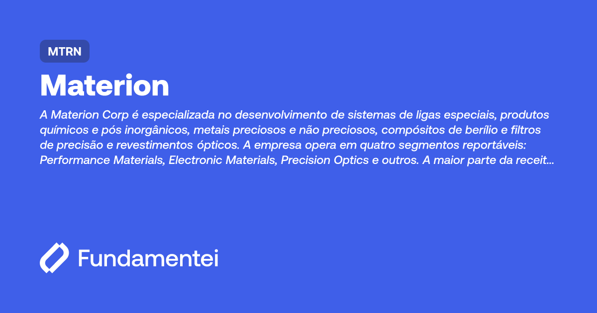 MTRN - Materion | Fundamentei