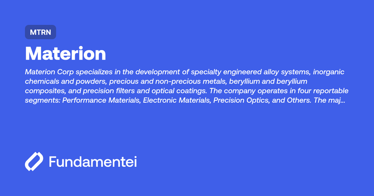 MTRN - Materion | Fundamentei
