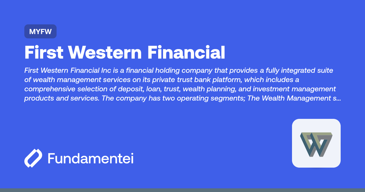 MYFW - First Western Financial | Fundamentei