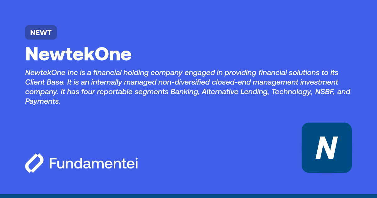 NEWT - NewtekOne | Fundamentei