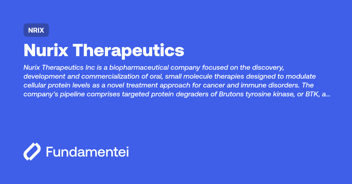NRIX - Nurix Therapeutics | Fundamentei