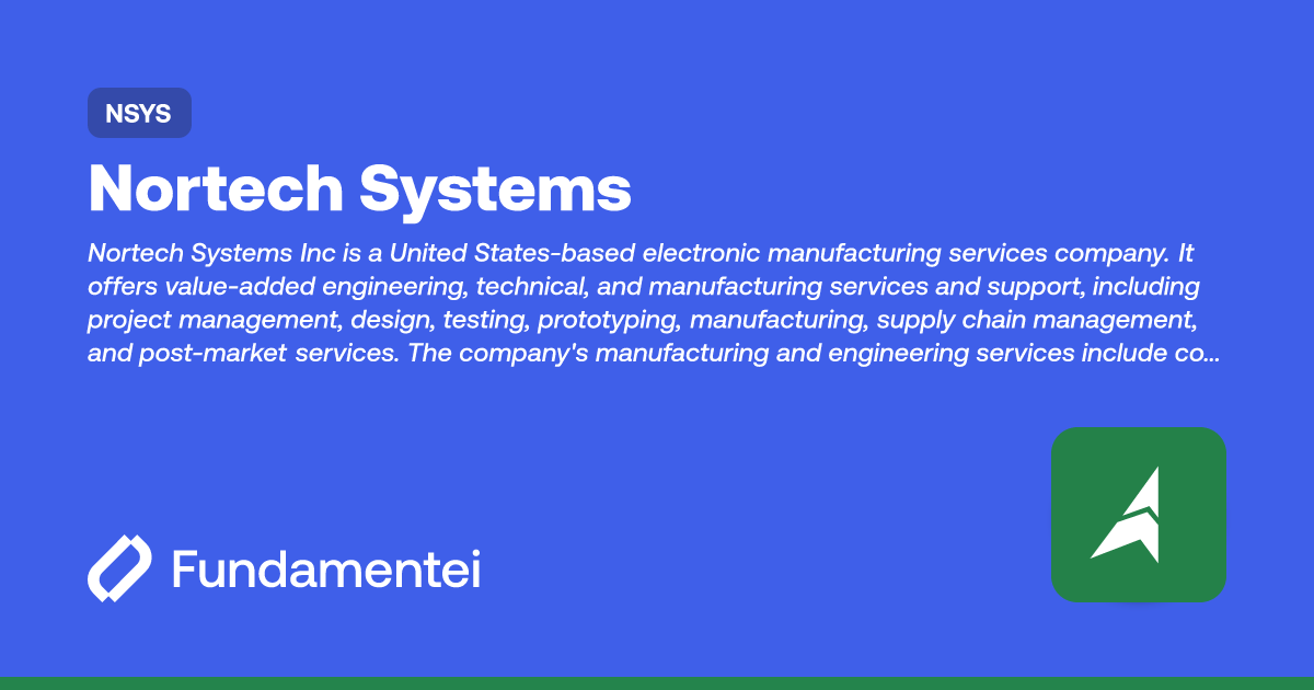 NSYS - Nortech Systems | Fundamentei