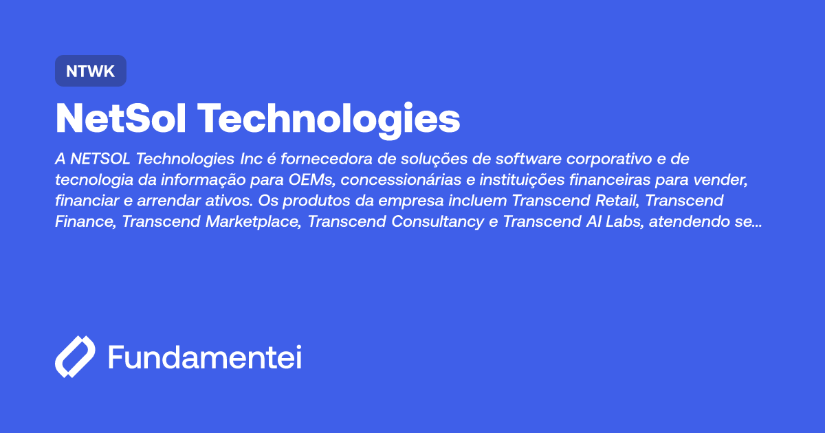 NTWK - NETSOL Technologies | Fundamentei