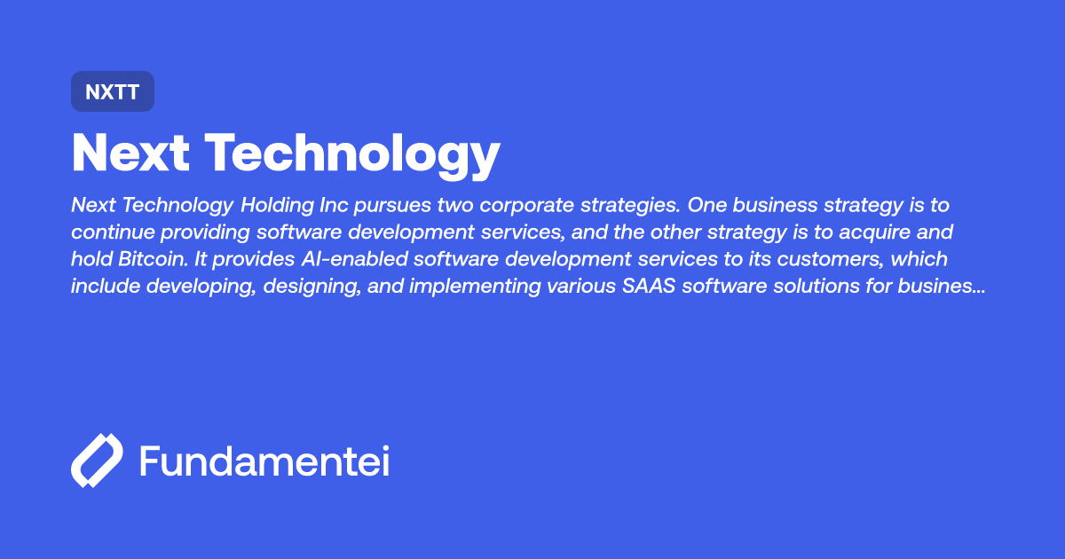 NXTT - Next Technology Holding | Fundamentei