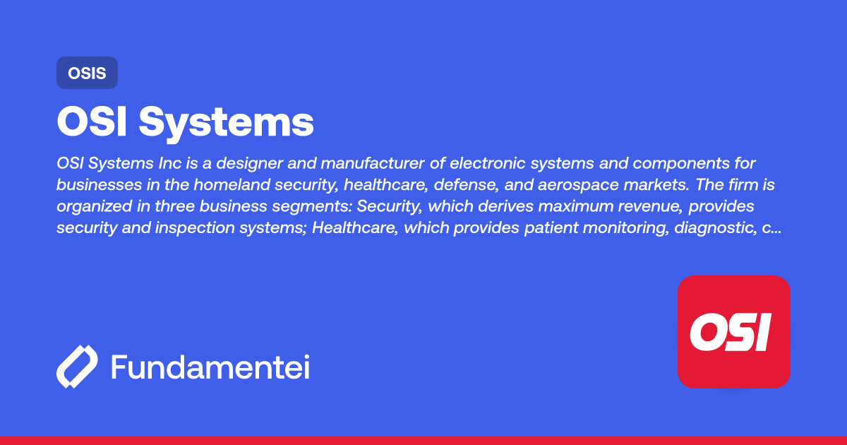 OSIS - OSI Systems | Fundamentei