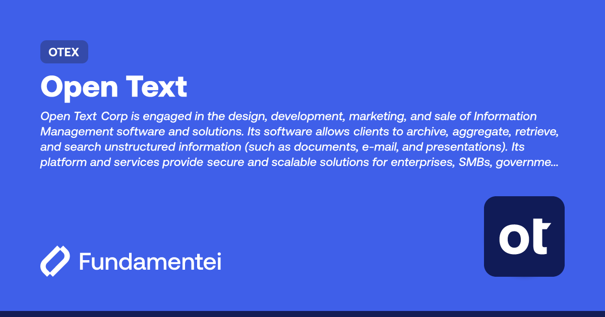 OTEX - Open Text | Fundamentei