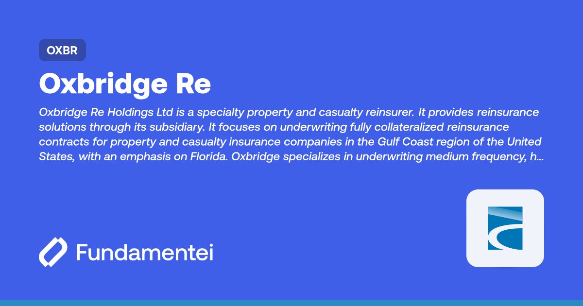 OXBR - Oxbridge Re Holdings | Fundamentei