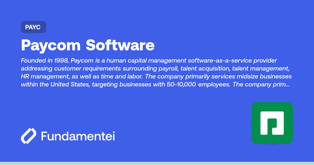 PAYC - Paycom Software | Fundamentei