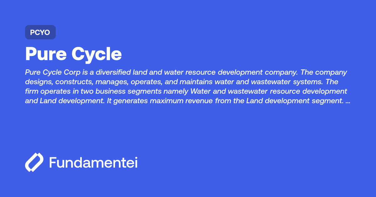 PCYO - Pure Cycle | Fundamentei