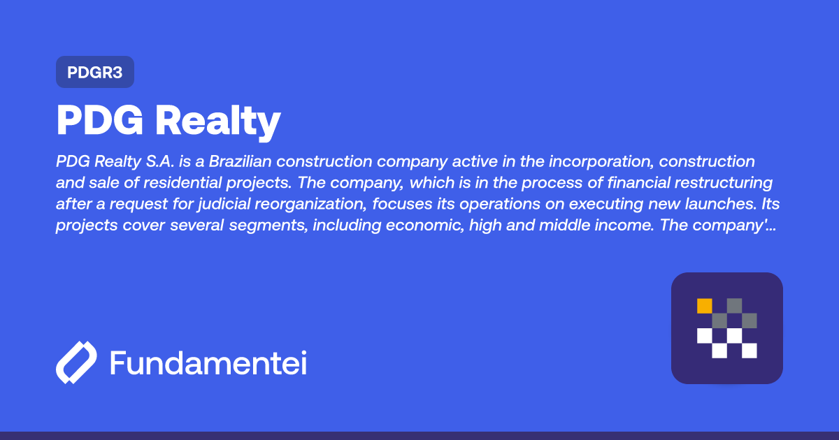 PDGR3 - PDG Realty | Fundamentei