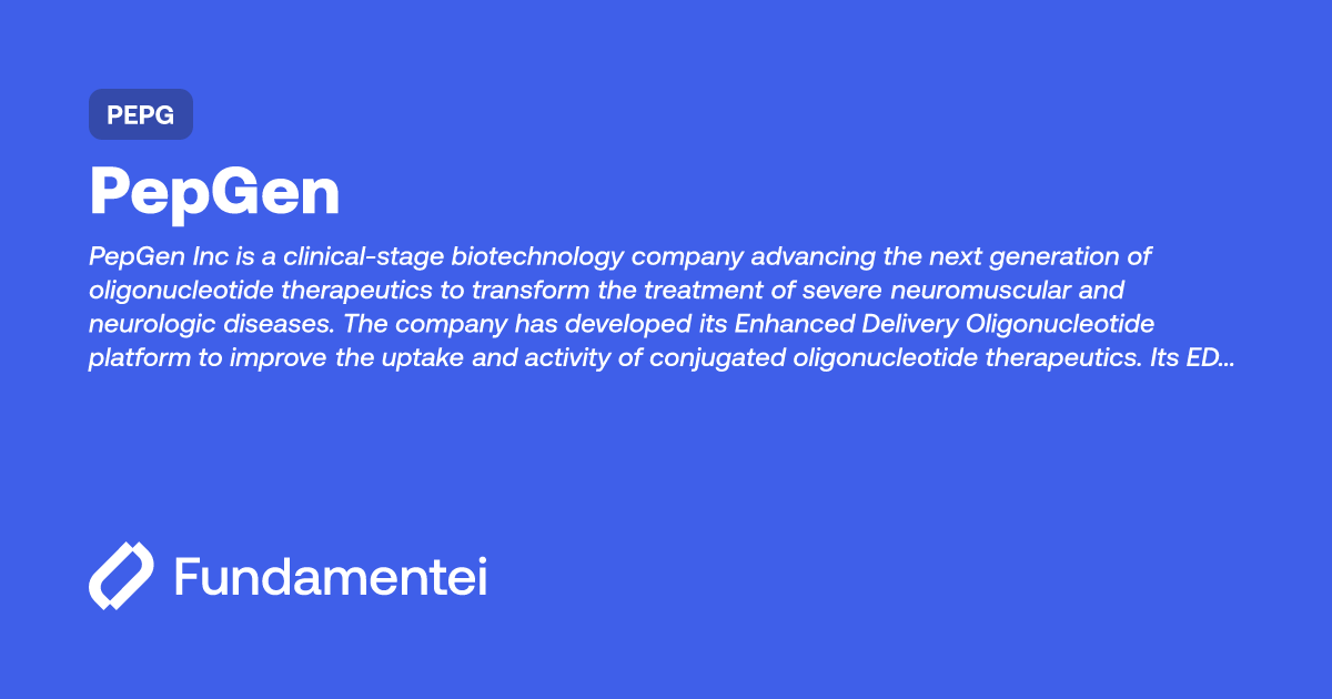 PEPG - PepGen | Fundamentei