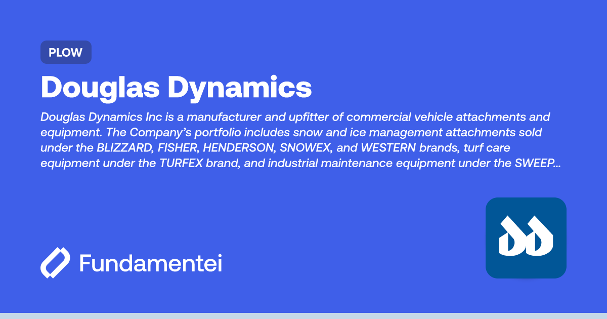 PLOW - Douglas Dynamics | Fundamentei