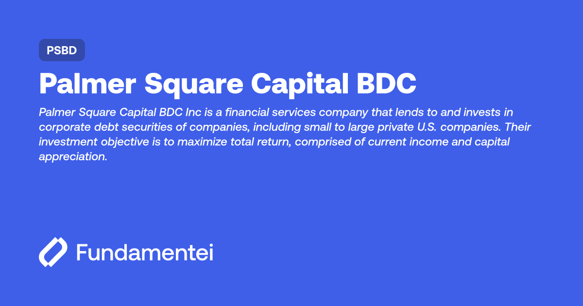 PSBD - Palmer Square Capital BDC | Fundamentei
