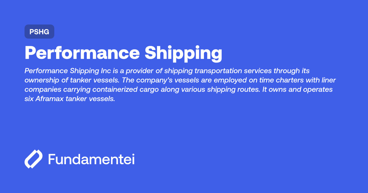 PSHG - Performance Shipping | Fundamentei