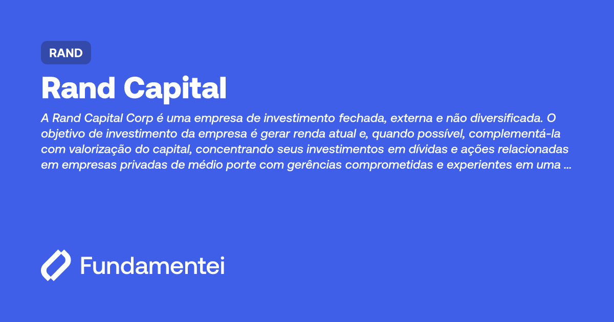 RAND - Rand Capital | Fundamentei