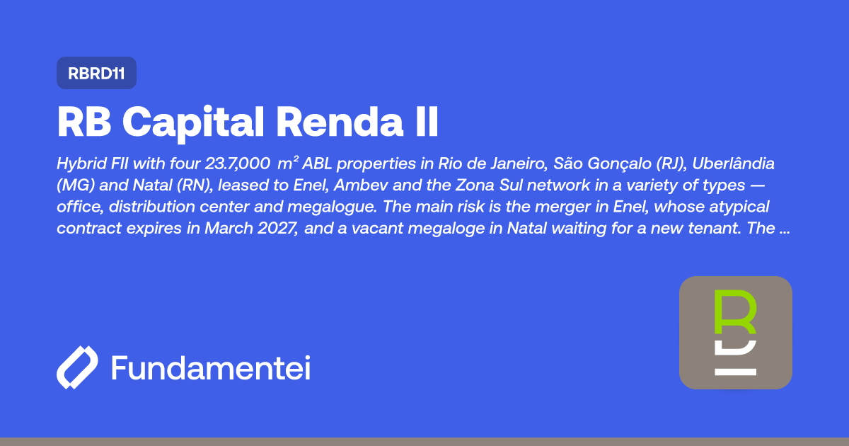 RBRD11 - RB Capital Renda II | Fundamentei