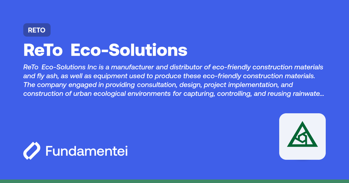 RETO - ReTo Eco-Solutions | Fundamentei