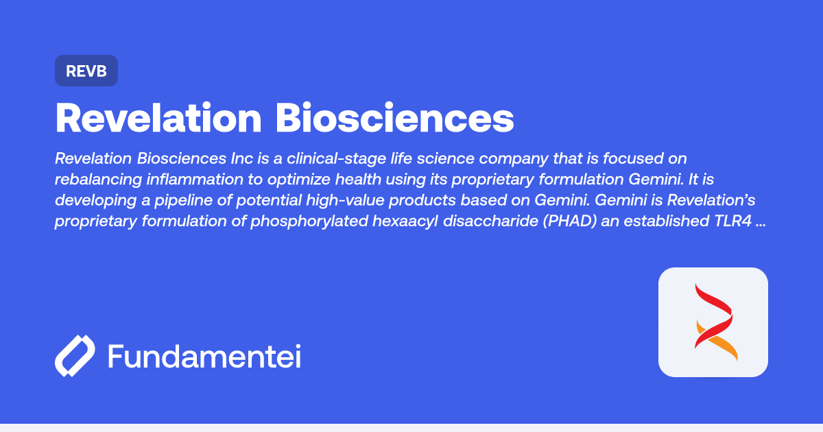 REVB - Revelation Biosciences | Fundamentei