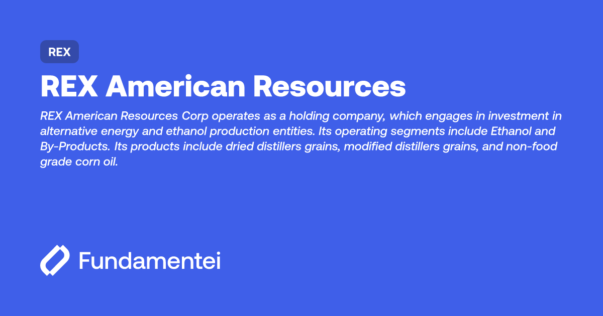 REX - REX American Resources | Fundamentei
