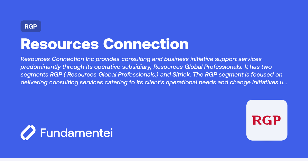 RGP - Resources Connection | Fundamentei