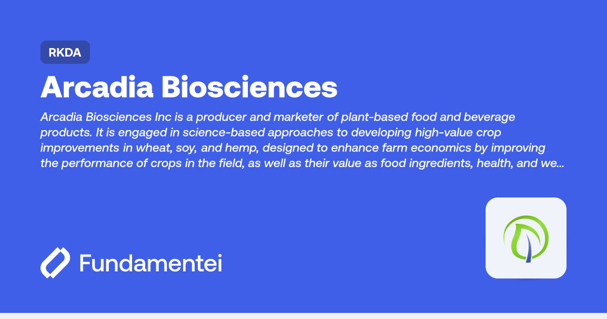 RKDA - Arcadia Biosciences | Price | Fundamentei